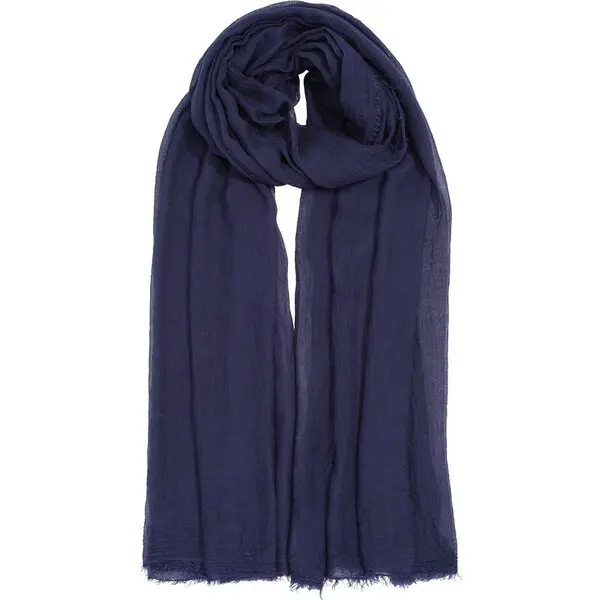 Echo Essential Modal-silk Blend Crinkle Wrap - Navy
