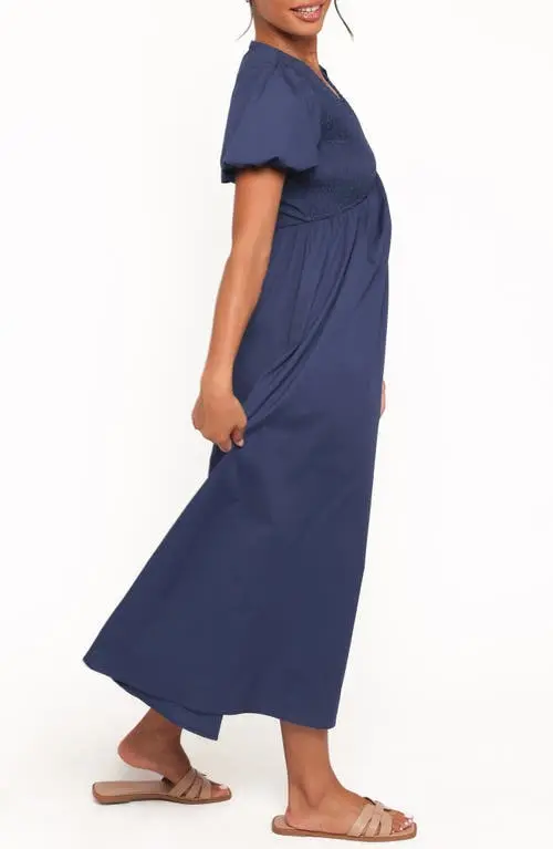 PETAL & PUP Puff Sleeve Cotton Maxi Dress