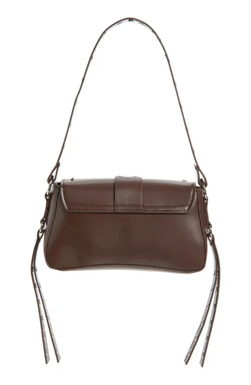 Bp. Buckle Rivet Faux Leather Shoulder Bag - Brown