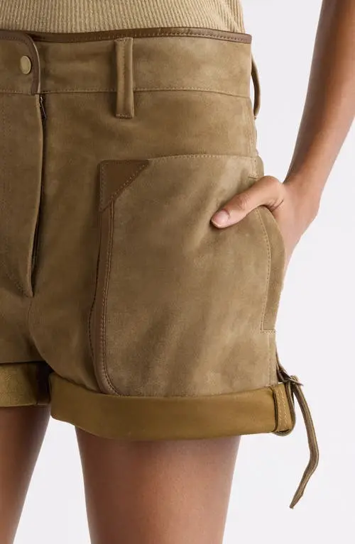 Isabel Marant Marline Cuffed Suede Shorts