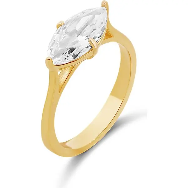 SHYMI Marquise-cut Cubic Zirconia Cocktail Ring - Gold