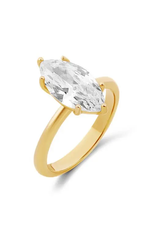SHYMI Marquise-cut Cubic Zirconia Cocktail Ring - Gold