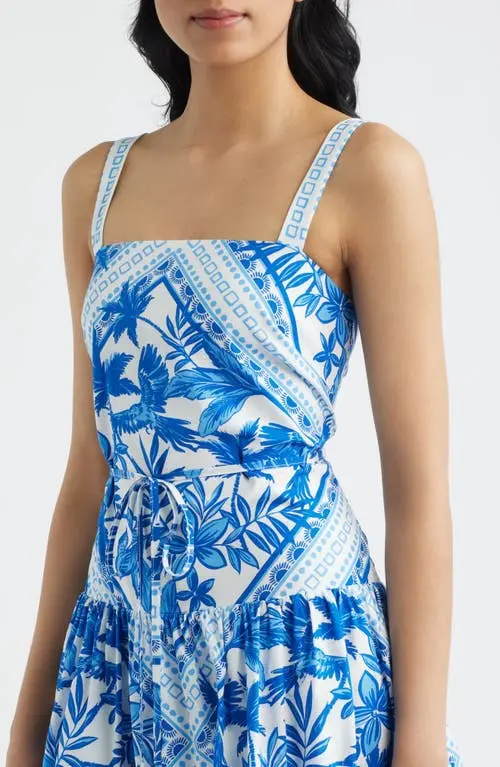 Julia Jordan Mixed Print Cotton Minidress - Blue Multi