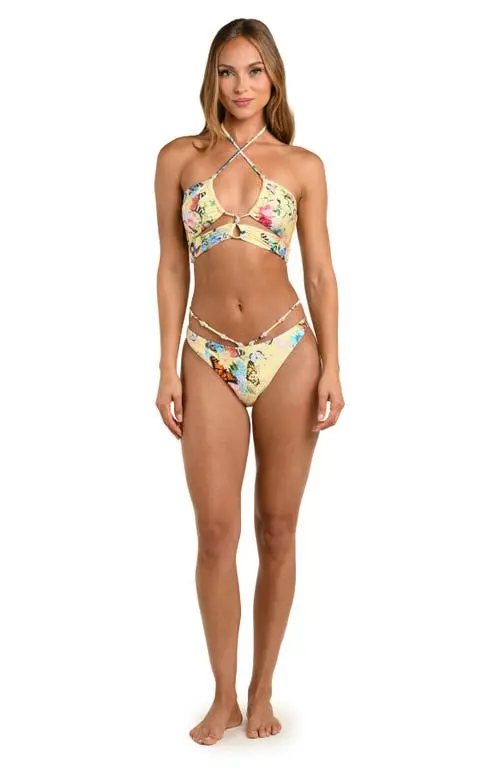 L'Agence Sirena Garden Butter Bikini Top - Yellow Multi