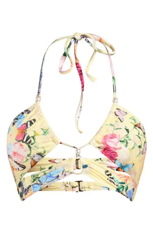 L'AGENCE Sirena Garden Butter Bikini Top - Yellow Multi