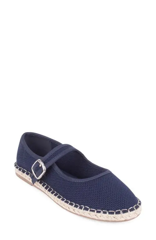 Tahari Willow Espadrille Mary Jane Flat - Navy