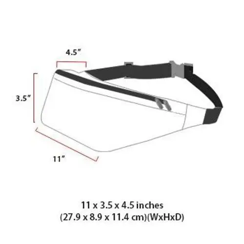 MANHATTAN PORTAGE Limelight Brooklyn Bridge Belt Bag - Grey