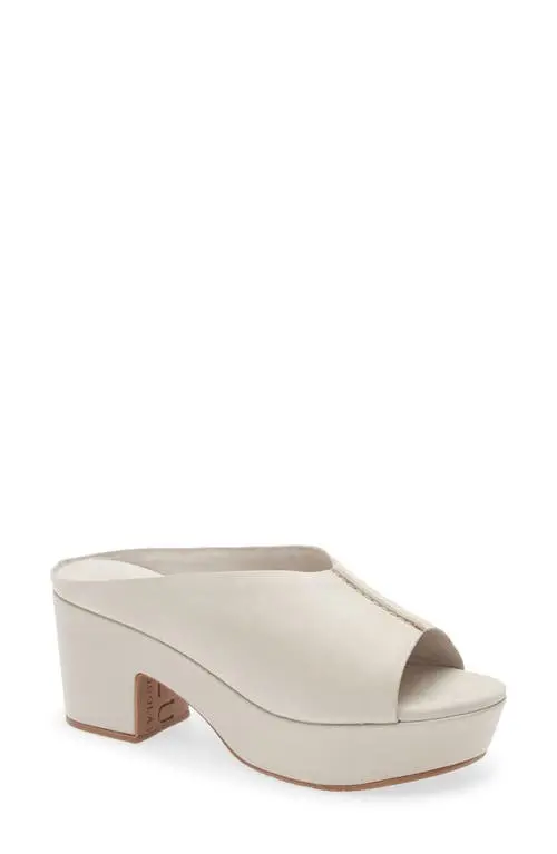 CHOCOLAT BLU Gito Platform Slide Sandal - White Sand Leather