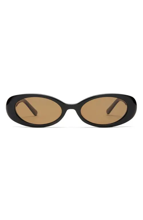 LUV LOU The Morgan 54mm Oval Sunglasses - Black