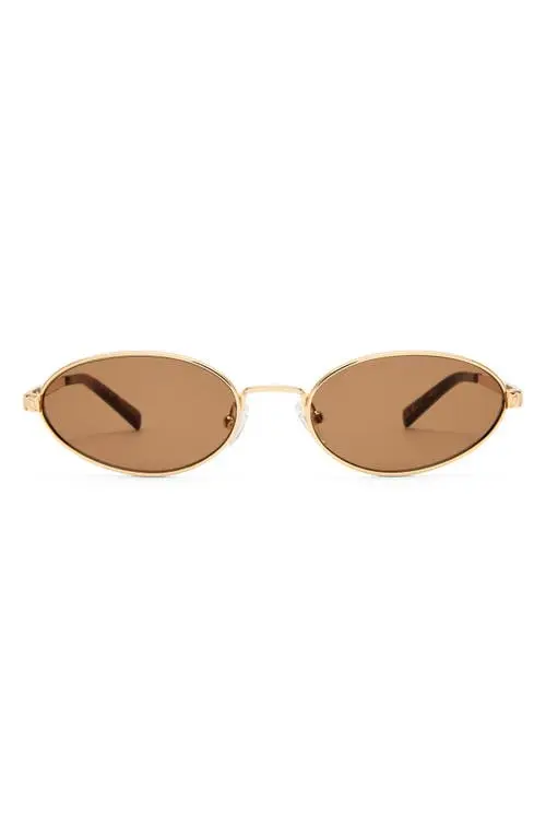LUV LOU The Kendall 56mm Oval Sunglasses - Gold