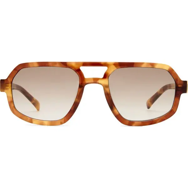 LUV LOU The Banks 53mm Gradient Aviator Sunglasses - Caramel Tortoise