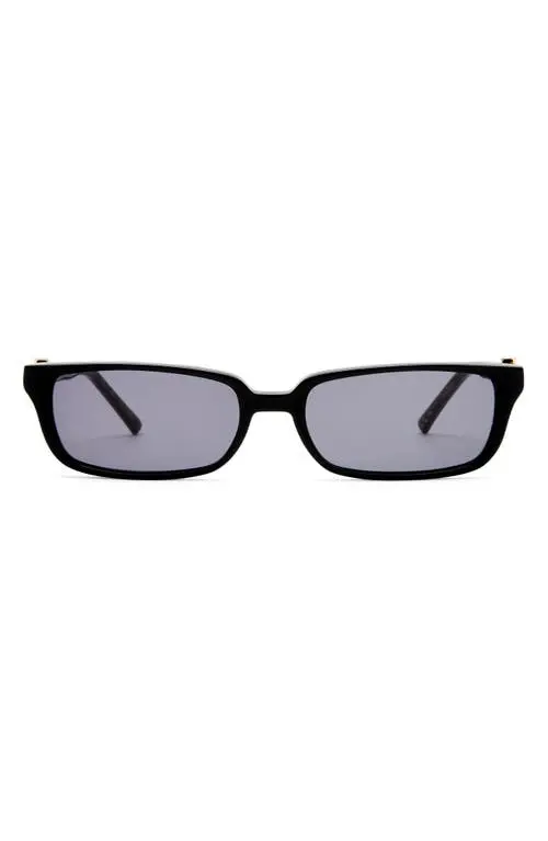 LUV LOU The Phoebe 55mm Rectangular Sunglasses - Black