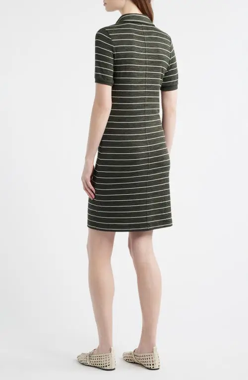 Rag & Bone Knit Stripe Polo Dress - Army