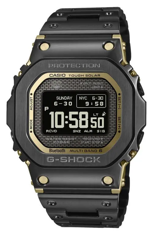 G-Shock Full Metal 5000 Series Solar Digital Bluetooth Bracelet Watch - Black