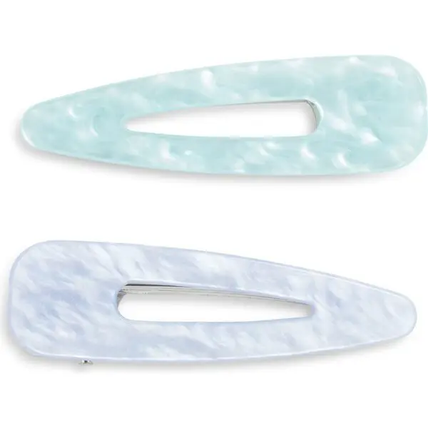 Chelsea28 2-pack Creaseless Hair Clips - Blue Multi