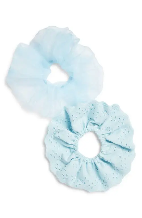 Chelsea28 Eyelet Scrunchies 2 Pack - Blue Multi