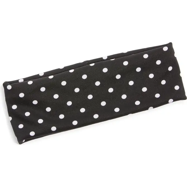 Chelsea28 Polka Dot Headwrap - Black- White
