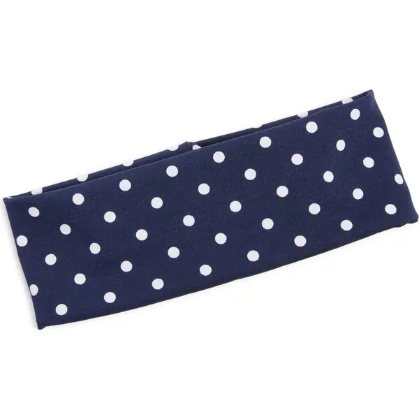 Chelsea28 Polka Dot Headwrap - Navy- White