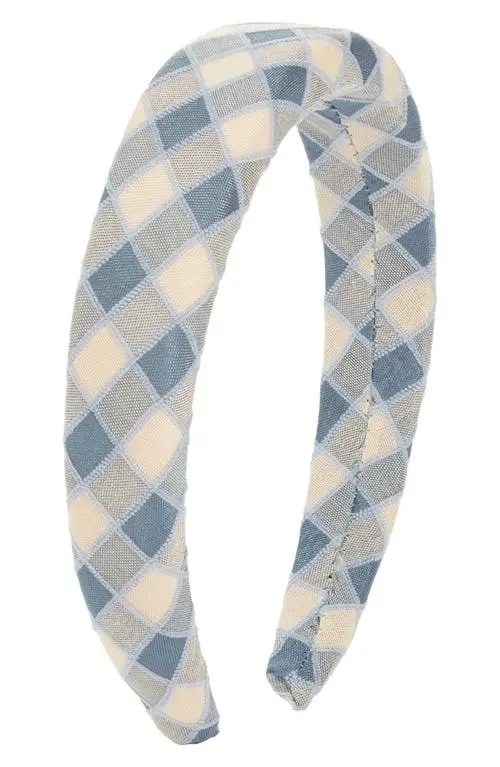 Chelsea28 Plaid Padded Headband - Blue Multi
