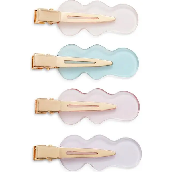 Chelsea28 4-pack Creaseless Hair Clips - Pink- Blue Multi