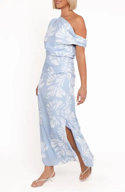 PETAL & PUP Apryl Floral One-shoulder Maxi Dress