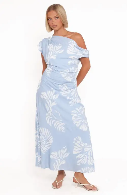 PETAL & PUP Apryl Floral One-shoulder Maxi Dress