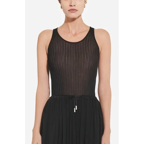 Co Sheer Ribbed Viscose Tank Top