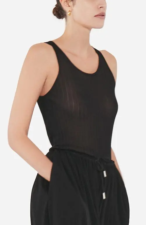 Co Sheer Ribbed Viscose Tank Top