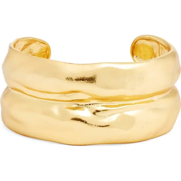 KARINE SULTAN Bubble Textured Cuff Bracelet - Gold