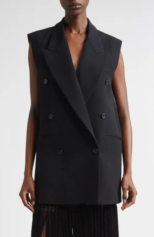 Michael Kors Frayed Double-breasted Wool Gabardine Vest