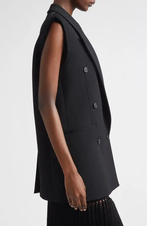 Michael Kors Frayed Double-breasted Wool Gabardine Vest