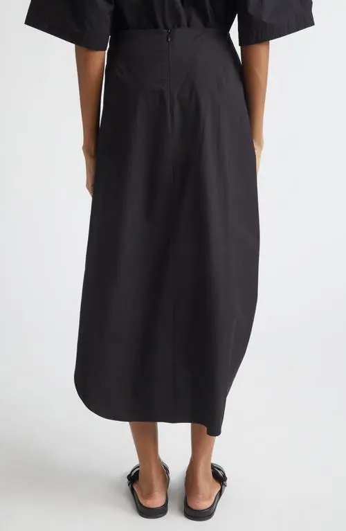 Michael Kors Ruched Cotton Poplin Pareo Skirt