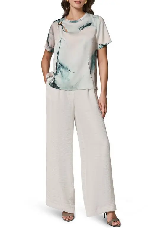 Donna Karan New York Hardware Detail Short Sleeve Top