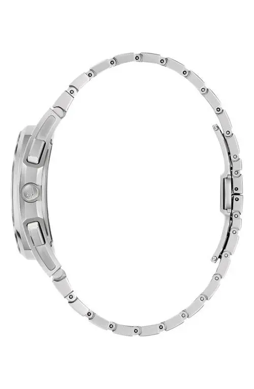 Bulova Curv Progressive Chronograph Bracelet Watch Set - Silver-tone