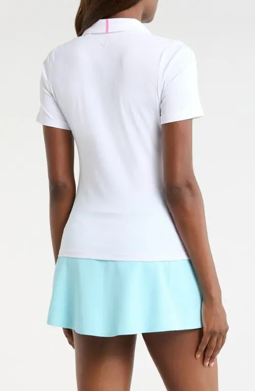 G/fore Tech Rib Golf Polo - Snow