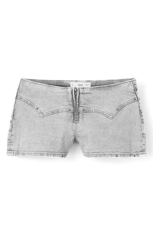 Mango Studded Denim Shorts