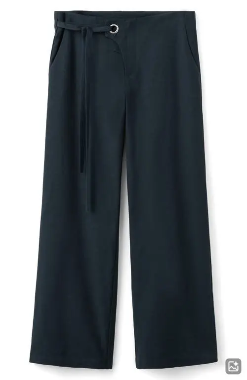 Mango Straight Leg Tie Detail Pants