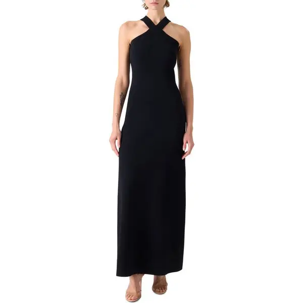Akris Cross Strap Sweater Dress - Black