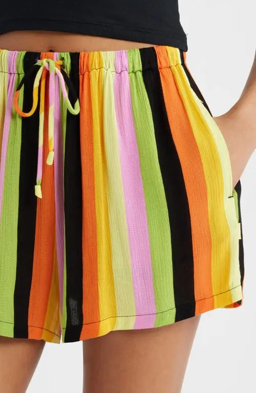 Rip Curl Striped Drawstring Shorts