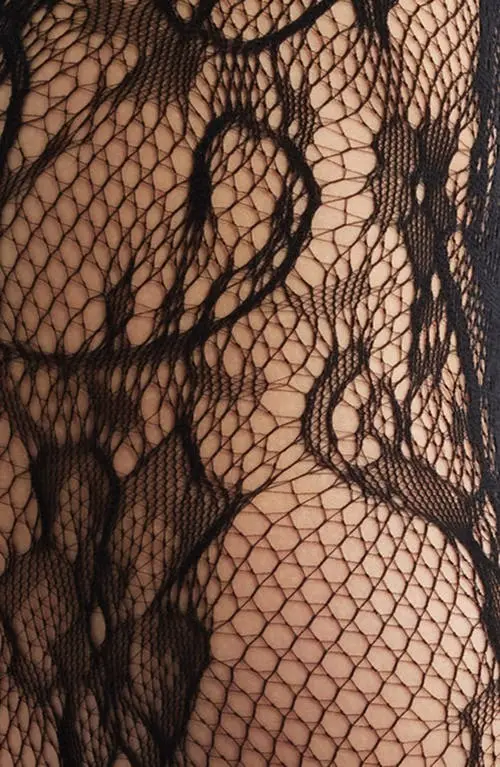 HIGH HEEL JUNGLE Lace Spell Tights - Black