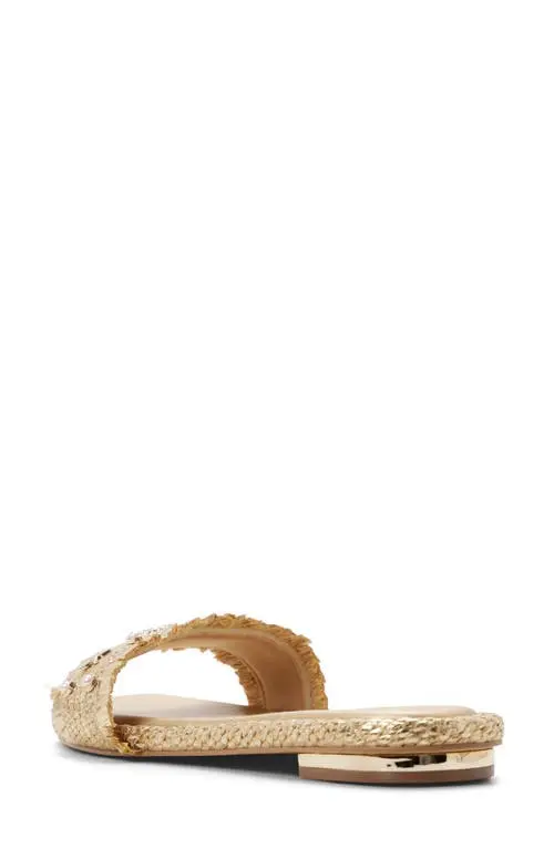 Aldo Aurana Embellished Slide Sandal - Gold