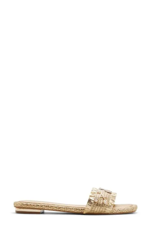Aldo Aurana Embellished Slide Sandal - Gold