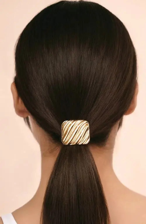 Ettika Ridged Bar Ponytail Holder