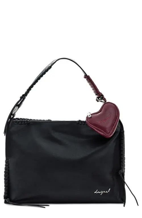 Desigual Faux Leather Shoulder Bag With Pouch