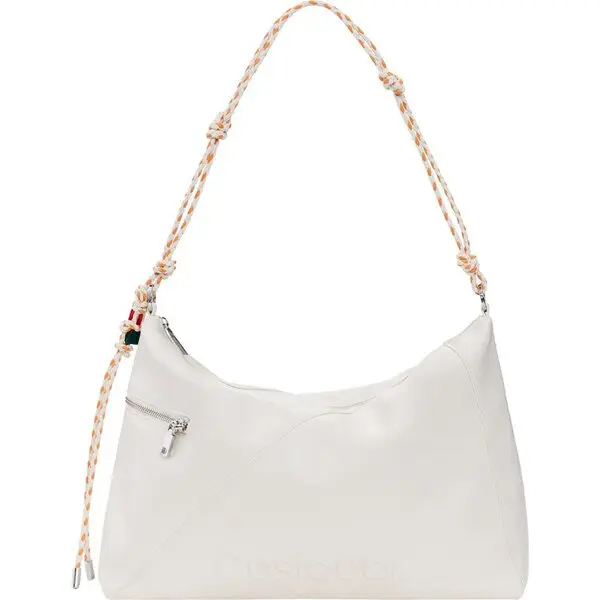 Desigual Faux Leather Shoulder Bag - Medium Beige