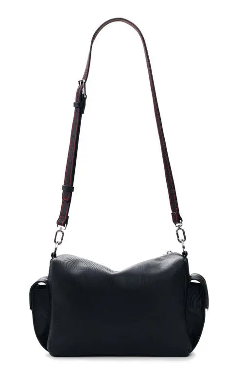 Desigual Floral Embroidered Faux Leather Shoulder Bag