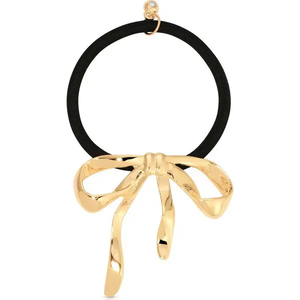 Ettika Bow Ponytail Holder - Gold