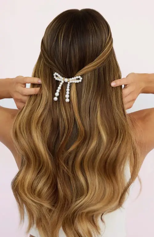 Ettika Faux Pearl Bow Barrette