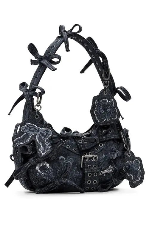 Desigual Y2k María Escoté Denim Shoulder Bag