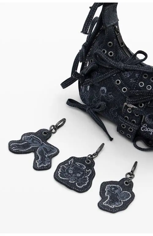 Desigual Y2k María Escoté Denim Shoulder Bag